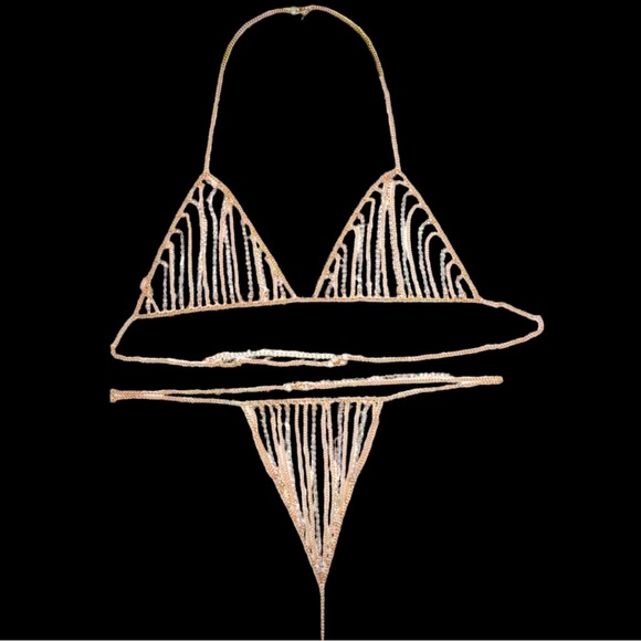 Intimates & Sleepwear | Nwt Sexy Gold Chain Lingerie Set | Poshmark